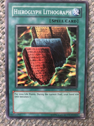 Hieroglyph Lithograph DR1-EN934 Unlimited - Common - Spell - Yu-Gi-Oh ...
