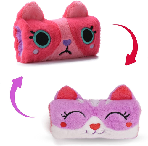 Reversible Plushie Cat Stuffed with Water Wiggler Sensory Fidget Stress ...