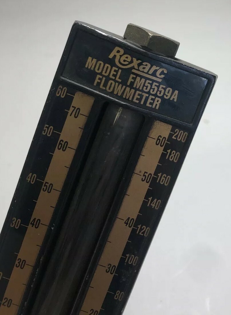 Rexarc FM5559A Nitrogen Argon Helium CO2 CFH Flow Meter Warranty Fast ...