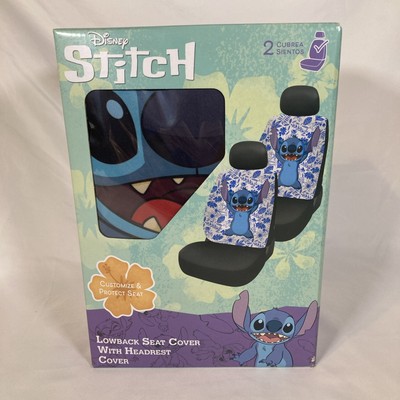 Disney Stitch Lowback Seat Covers With Headrest Cover 2 Pack Bucket ...