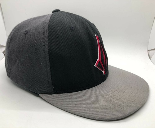 Volcom Genuine Cap Hat Men Fitted S-M Gray Black Acrylic Wool Spandex ...