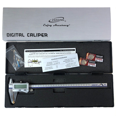iGaging Digital Caliper IP67 Coolant/Water/Dust Proof 0-12" w/Bluetooth ...