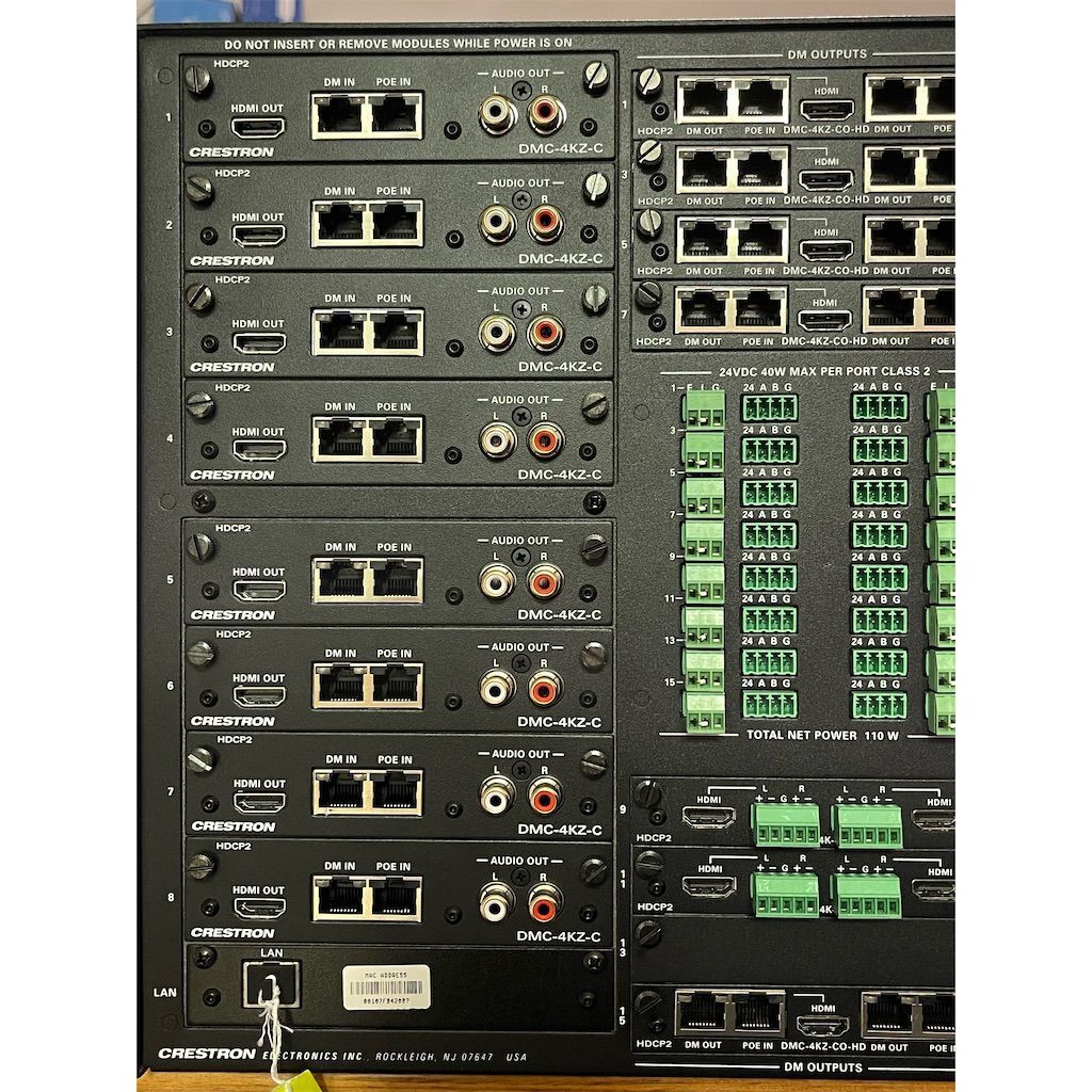 Crestron DM-MD16X16-RPS Digital Media Switcher w/Expansion Cards, New ...