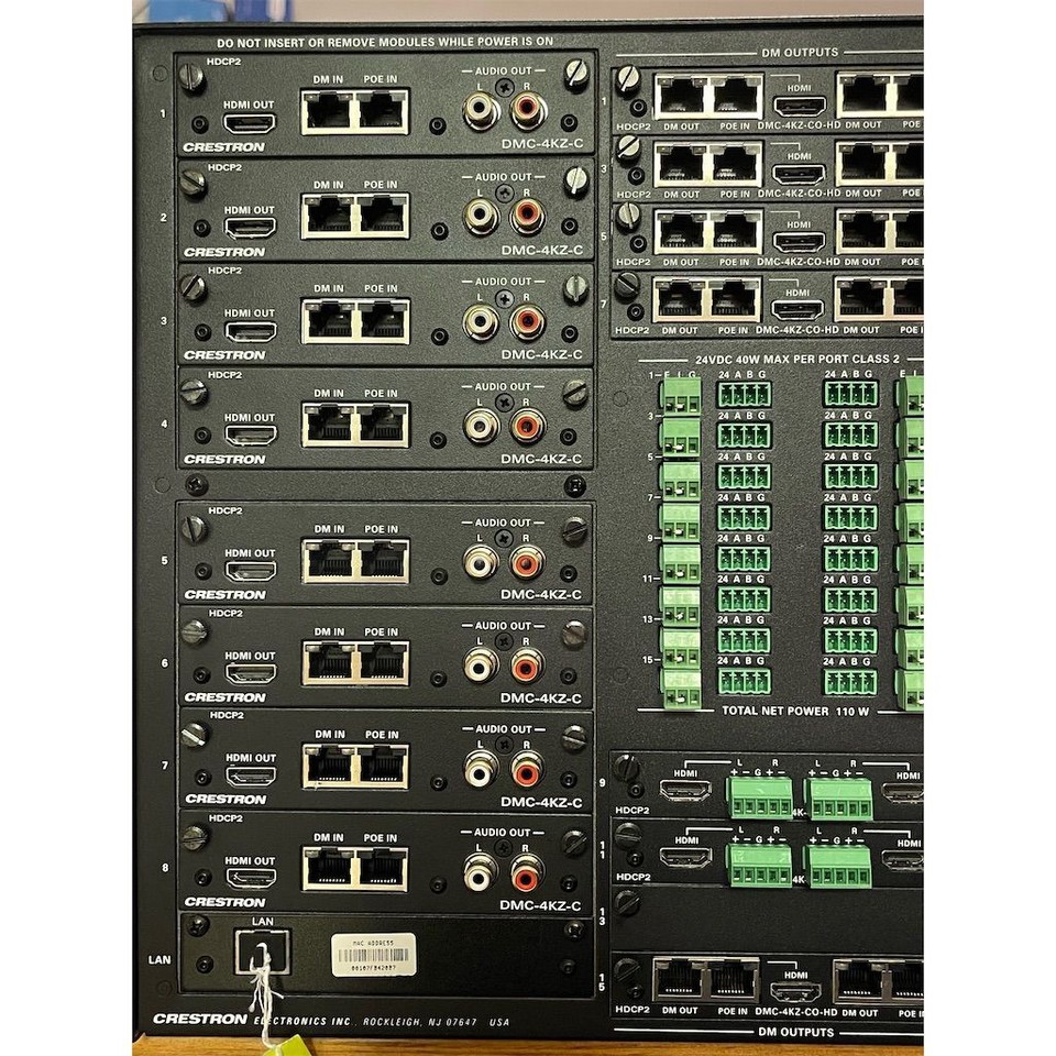 Crestron DM-MD16X16-RPS Digital Media Switcher w/Expansion Cards, New ...
