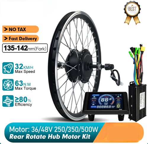 36V 48V 250W 350W 500W 16-29Inch 700C Ebike Rear Rotate Engine Motor ...