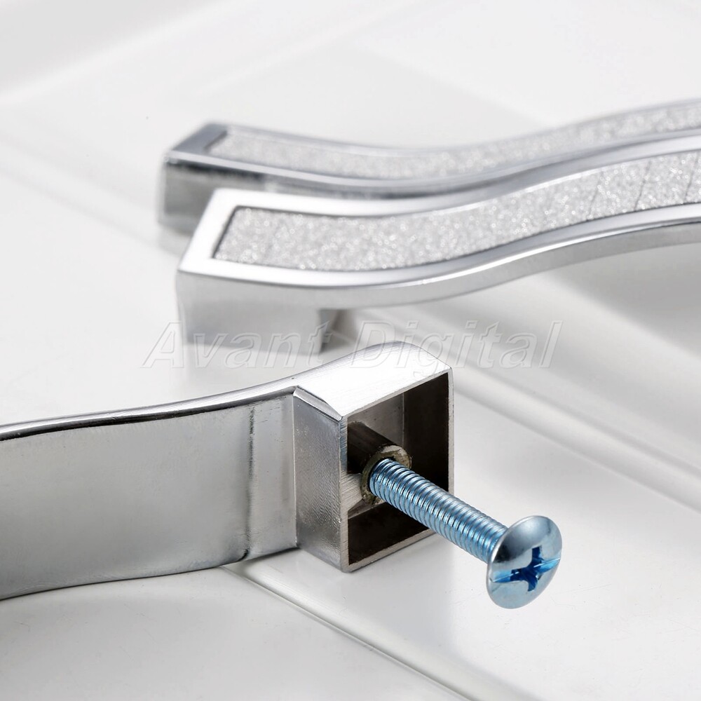 Pull Drawer Modern Jewelry Cupboard Crystal Diamond Knobs Cabinet Door ...