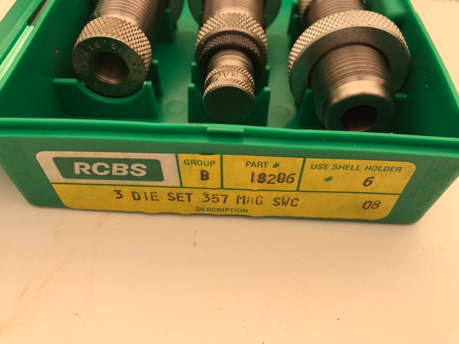 RCBS 18206 .357 Mag SWC 3 Die Set Reloading w Shell Holder | eBay