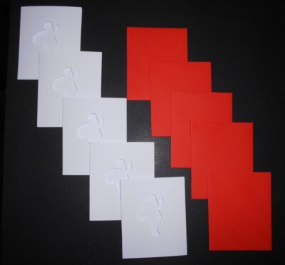 DIY Greeting Card -5 Handmade MINI Christmas Santa WINDOW CARD BLANKS ...