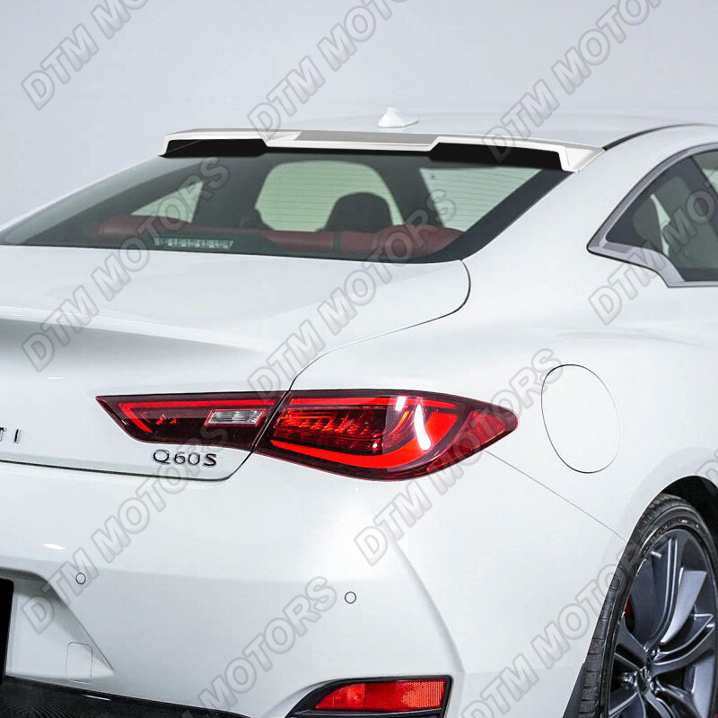 For 17-22 Infiniti Q60 Coupe Pearl White Rear Roof Visor Window Spoiler ...