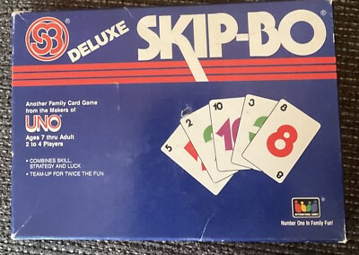 Deluxe Skip-Bo Card Game Complete in Box Vintage 1986 Pre-owned ...