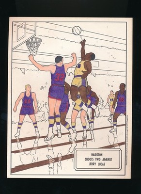 1971 Venus Paradise Color by Number marked Happy Hairston Jerry Lucas ...
