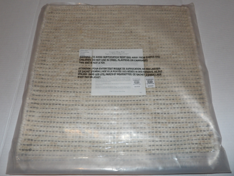 Pottery Barn Cooper Shag 18"x18" Rug Swatch - New | eBay