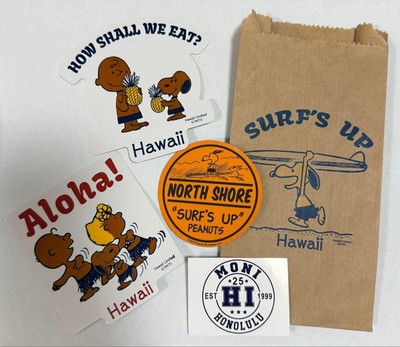 PEANUTS Snoopy Hawaii sticker set | eBay