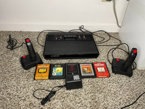 Atari 2600 Console System Bundle Lot Works + 5 Games + Controllers Recapped | eBay