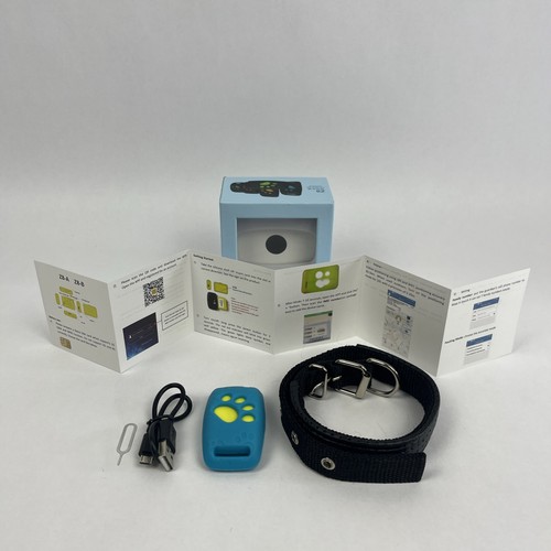 Blue Cat GPS Tracker with Adjustable Collar Smart Pet/Cat Tracker ...