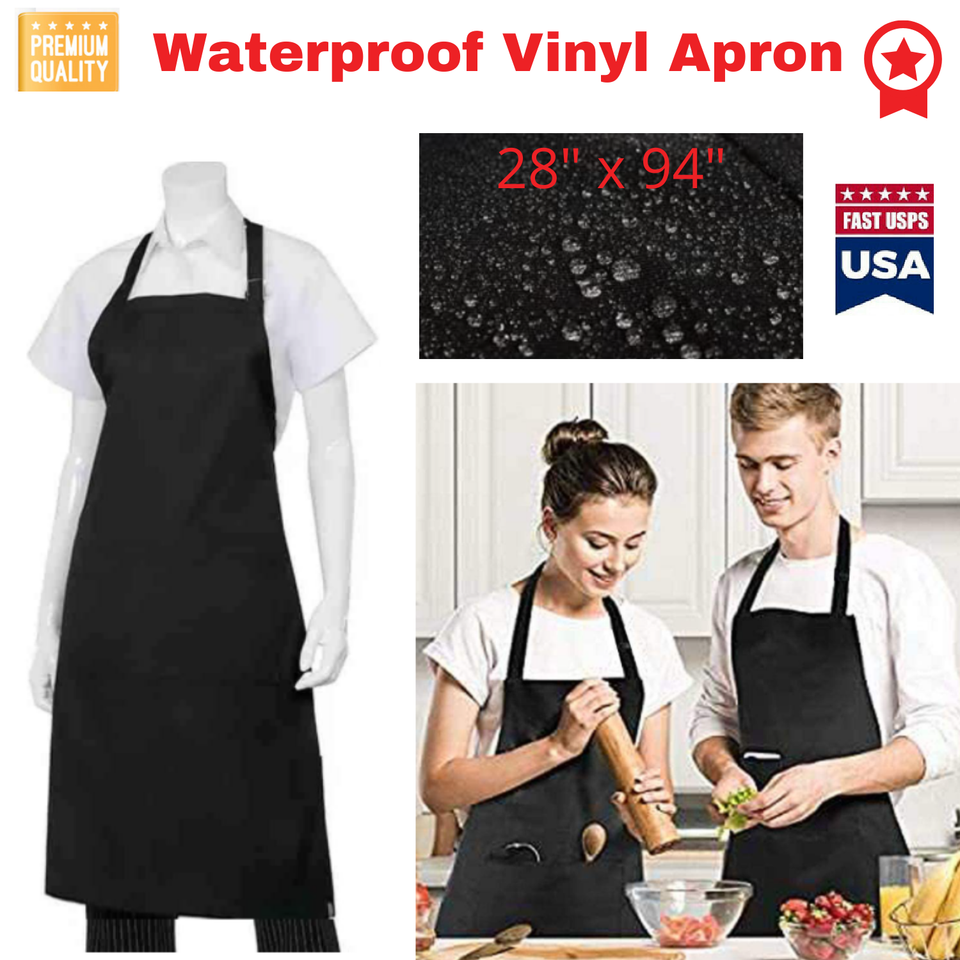 1Pack Cooking Kitchen Aprons Apron With 2 Pockets for Men Women Black ...
