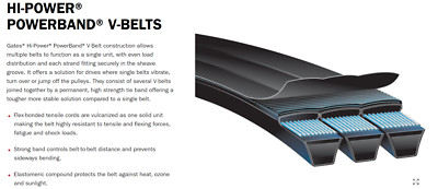 Banded V-Belts D&D GATES OPTIBELT DAYCO B128 B90 B97 B81 B68 B66 BX97 ...