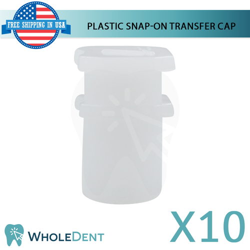 10x Plastic Cap For Snap-On Impression Coping Transfer Dental Closed ...