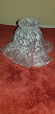 Vintage glass ruffle shade | eBay