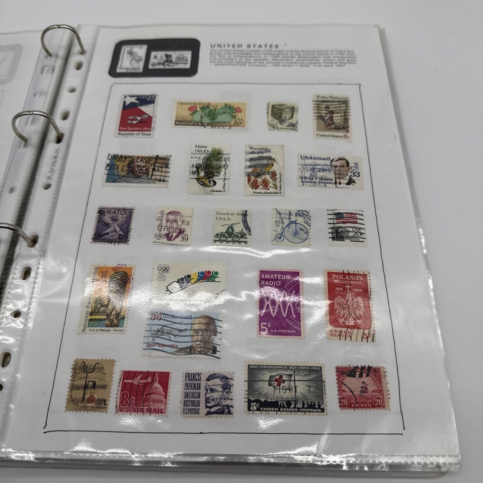 Ex Dealers Stock Unsorted USA Stamps and Album | eBay UK