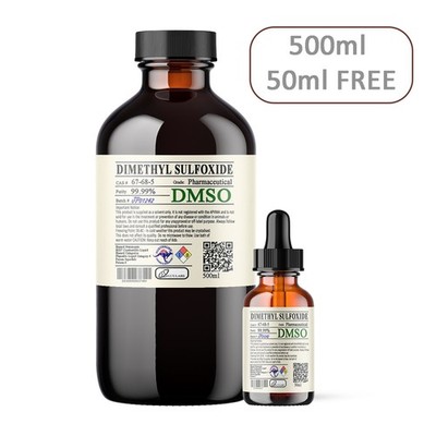 Dimethyl Sulfoxide 99.99% PURE DMSO Glass Bottle Pharma Grade 500ml ...