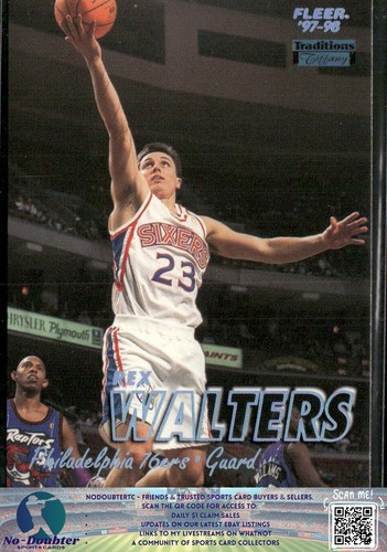 1997-98 Fleer #66 Rex Walters Traditions Tiffany Philadelphia 76ers P ...
