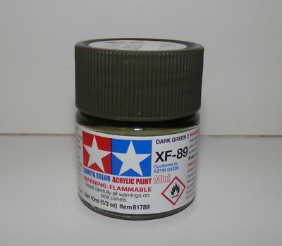 Tamiya Color Acrylic Paint Mini Dark Green 2 #XF-89 (10ml) NEW | eBay