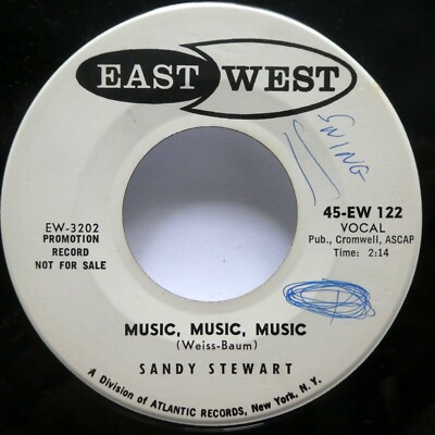 SANDY STEWART 45 Music Music Music / To My Love EAST WEST promo Teen ...