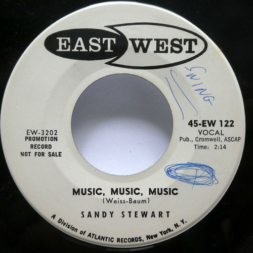Sandy Stewart 45 Musique / Pour My Love East West Promo Ado VG CG 236 | eBay