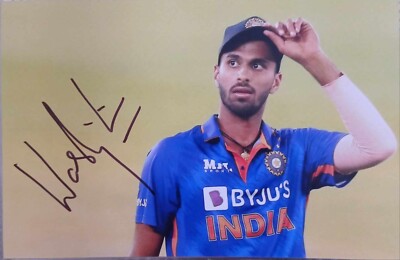 Autograph of Washington Sundar - signed photo - India cricket | eBay