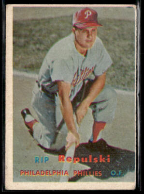 1957 Topps Rip Repulski #245 Philadelphia Phillies G/VG/EX | eBay