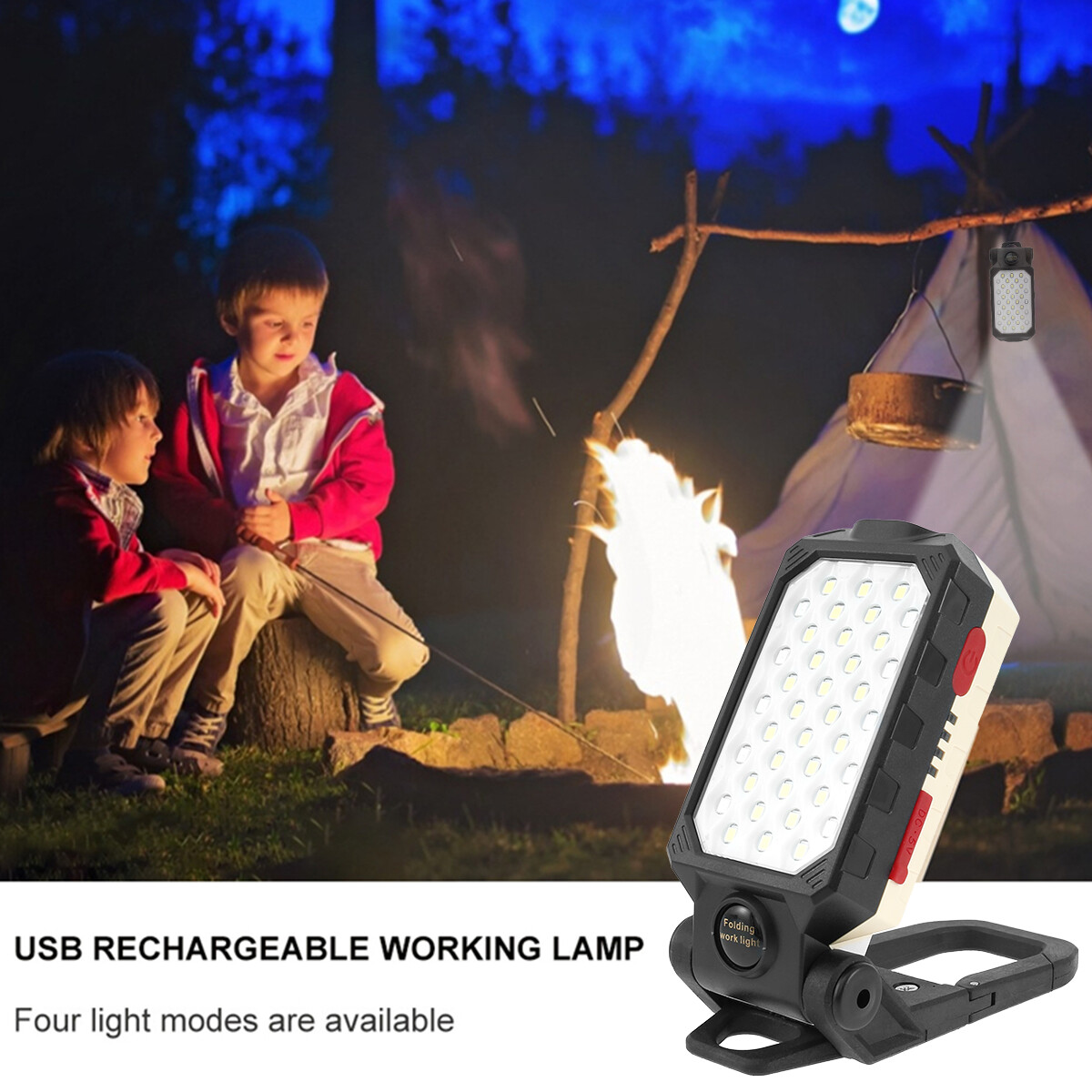 LED Work Light USB Workshop Lamp Magnetic Repair Work Flashlight ...