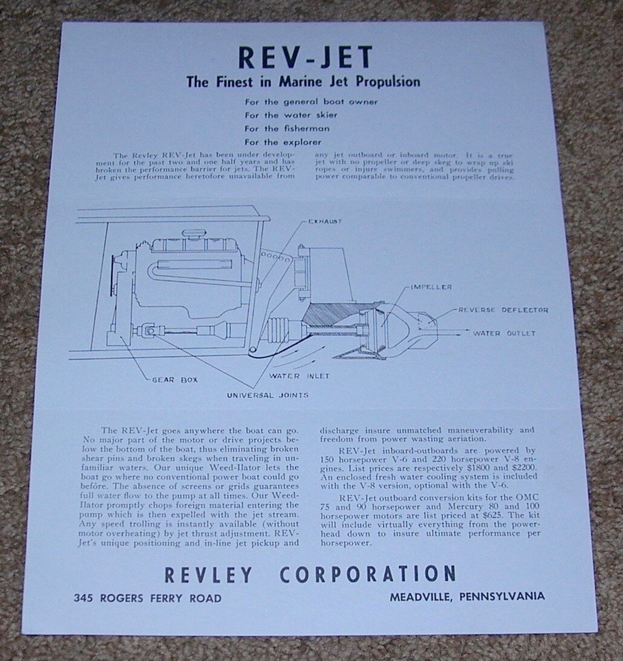 REV-JET by Revley Marine Jet Propulsion Boat Motor Dealer Sales ...