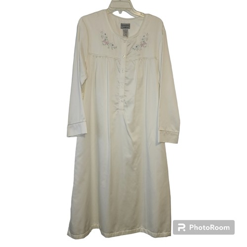 VTG Morning Glory Jasmine Rose Floral Duster Robe Housedress Size L ...