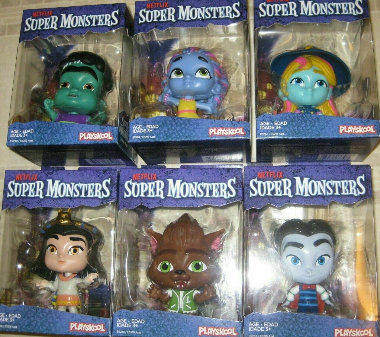 Netflix Super Monsters 6pc. Zoe Cleo Lobo Drac Frankie Katya Figures | eBay