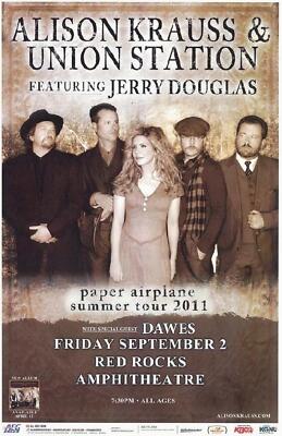 ALISON KRAUSS JERRY DOUGLAS DAWES RED ROCKS 2011 CONCERT POSTER ...