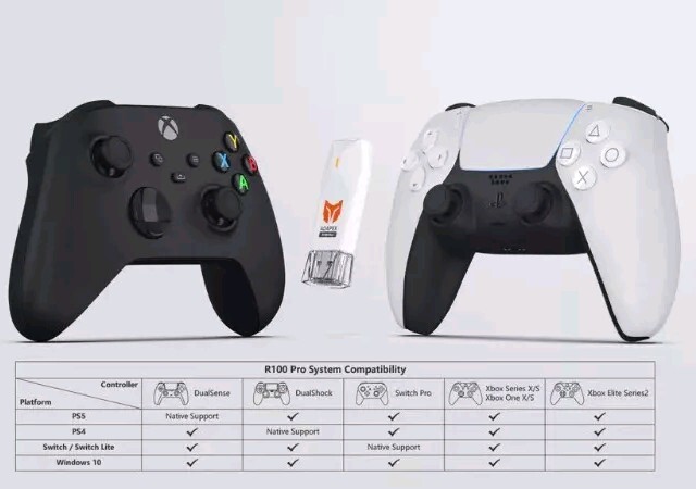 BIGBIG WON R100 Pro USB Wireless Adapter for Switch PS4/PS5 XBOX ...