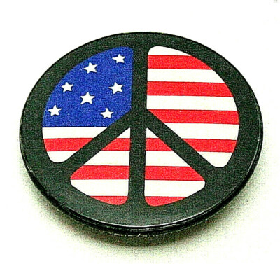Anti War US Flag Peace Sign Symbol 1970s Button Pin NOS New Original | eBay