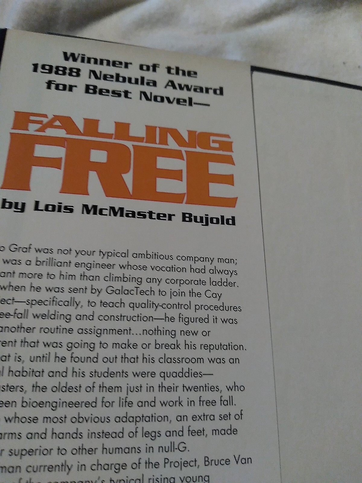 Hugo winner Lois McMaster Bujold Falling Free 1988 1st US NF DJ VG | eBay