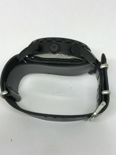 Fossil JR1354 Nate Chronograph Men's Black Leather Analog Dial Quartz ...