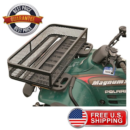ATV Front Basket Universal UTV Rear Cargo Storage Steel Box Powder ...