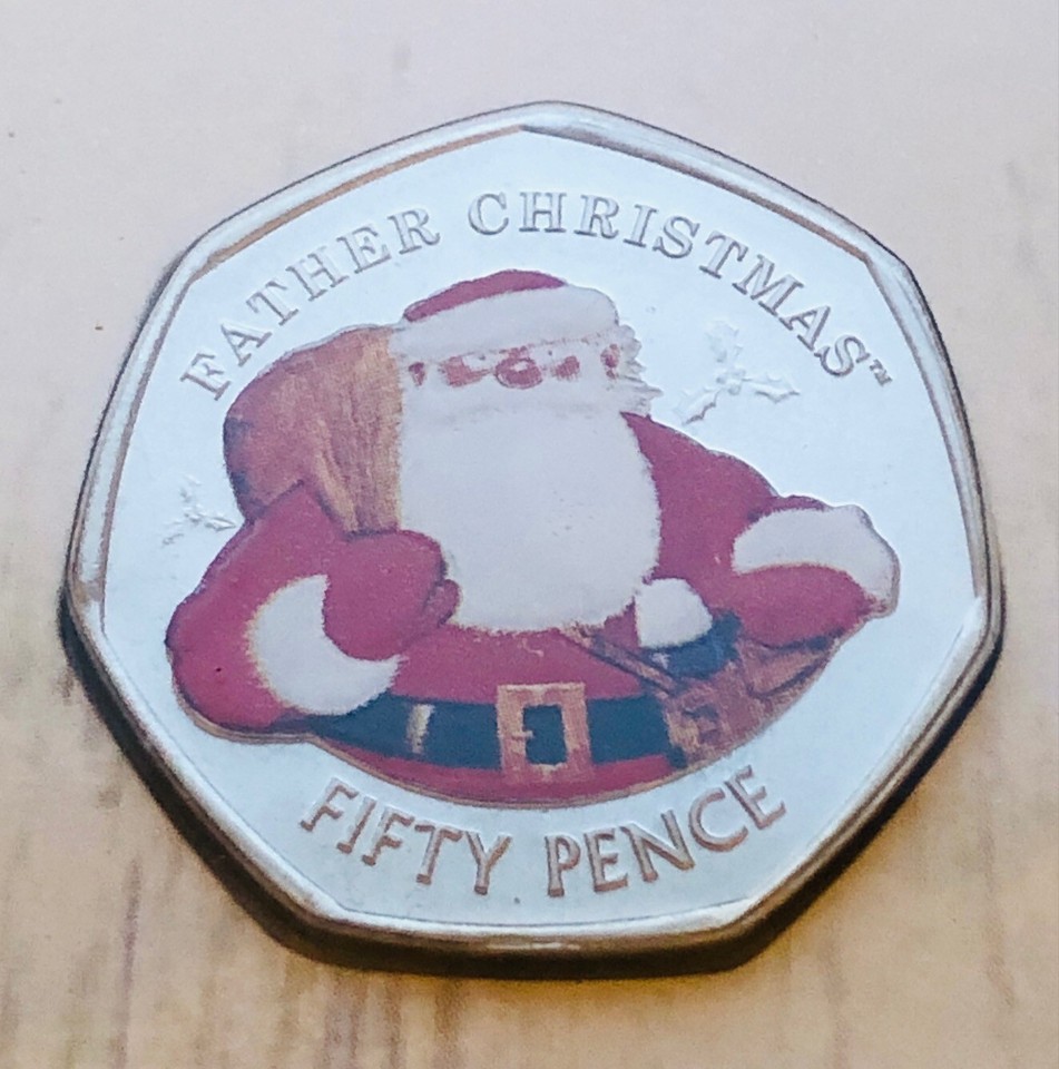 2018 50P COIN FIFTY PENCE - POBJOY MINT GIBRALTAR - Christmas Card ...