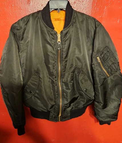 Vintage 80s 90s Alpha Industries M1 Bomber Size Small Ideal Zipper ...