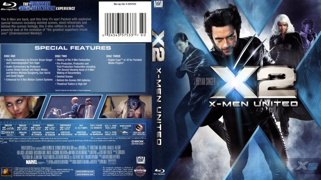 X Men 2 Dvd