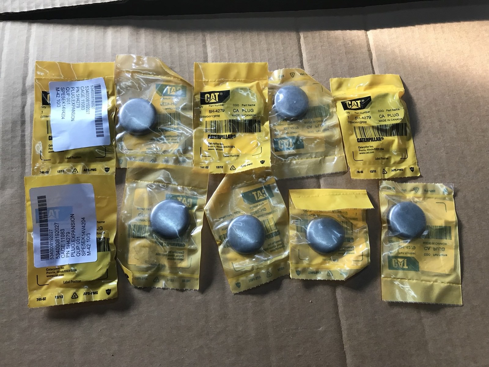 LOT OF 10 GENUINE CATERPILLAR PLUGS 5H-4279 | eBay