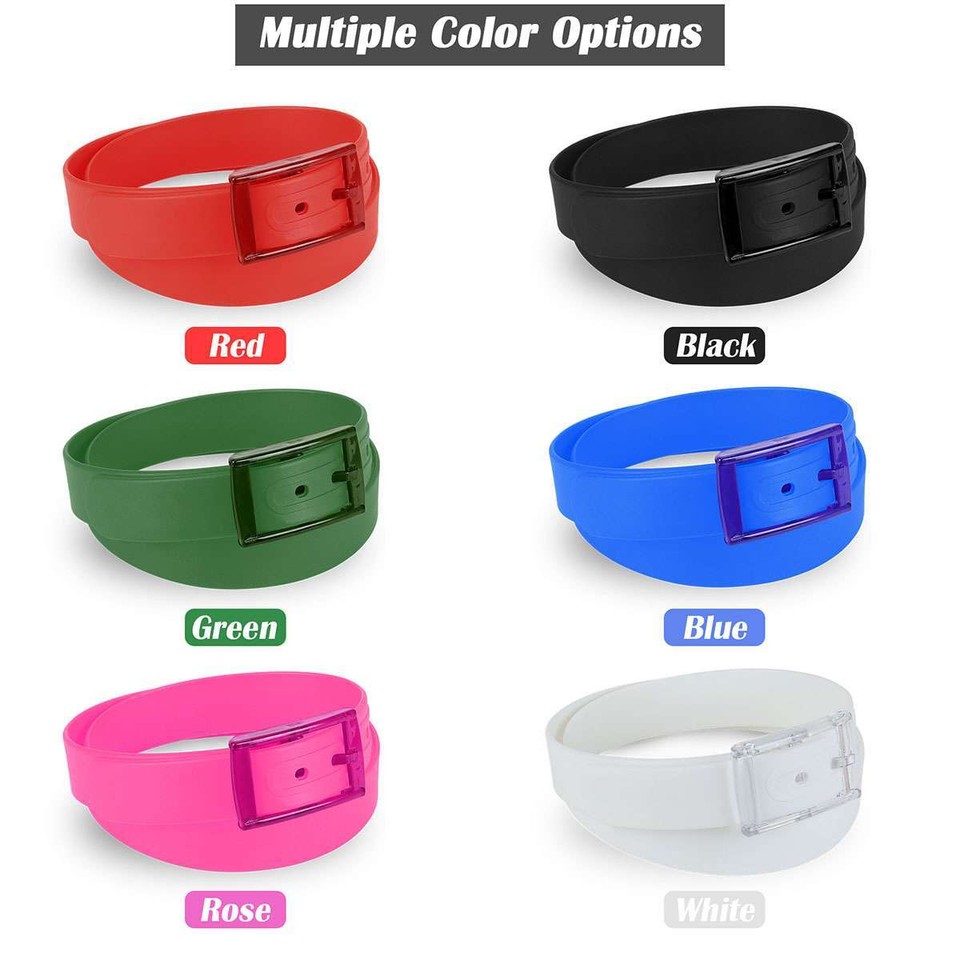 New Adjustable Cut to Fit Rubber Plastic Jelly Silicone Casual Belt w ...