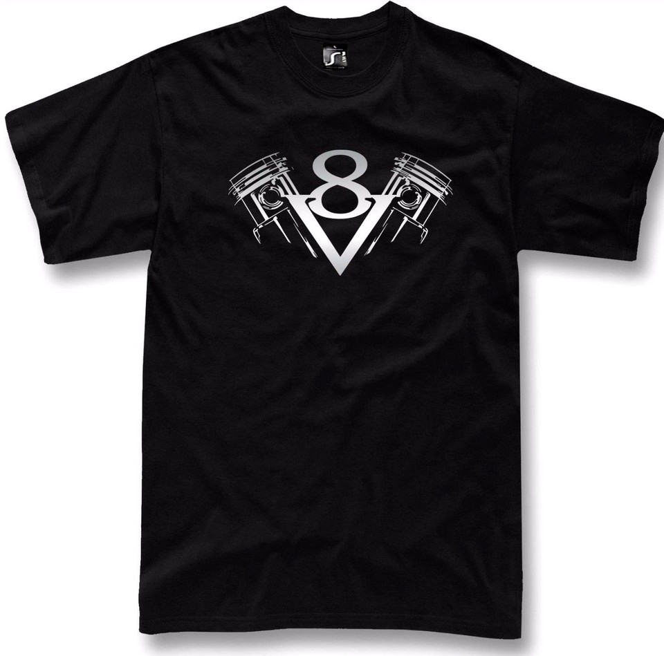 V8 T-Shirt engine for Hemi Hot Rod Muscle big block cobra t-shirt S ...