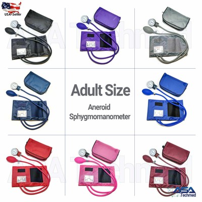 Manual Blood Pressure Monitor BP Cuff Gauge Aneroid Sphygmomanometer ...