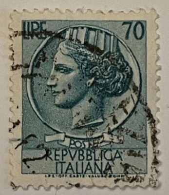 Poste Repubblica Italiana 70 Lire Postage Stamp Italy Roma Cancelled | eBay