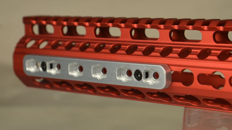 3" Silver Anodized KeyMod to M-LOK Rail Section Converter Adapter US ...